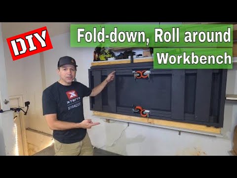 DIY Fold-Down Workbench with Convenient Storage - The Ultimate Space-Saving Solution