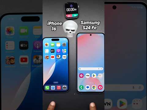 iPhone 16 vs Samsung Galaxy S24 Fe: SPEED WAR! ⚡ Fastest Phone of 2024? ????#shorts#viralvideo