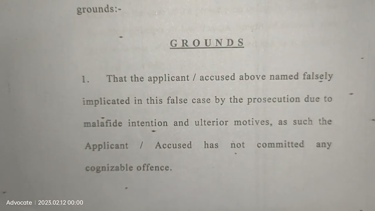 Criminal Bail Application Under Section 497 Crpc/How To File Bail Application/Criminal Bail Appli...