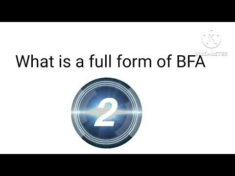 What is a Full form of BFA