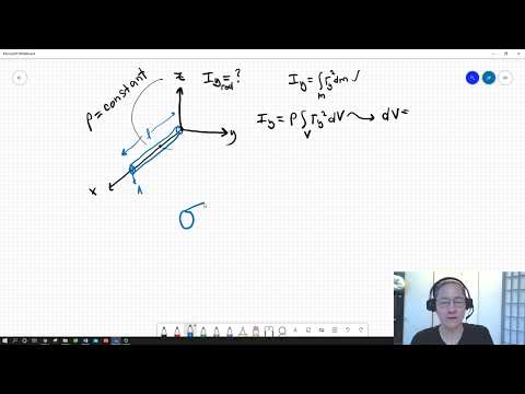 Mass Moment of Inertia Rod about End Calculation from Definition