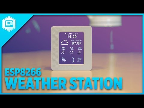 ESP8266 WiFi Weather Station with Color TFT Display by adafruit - Thingiverse