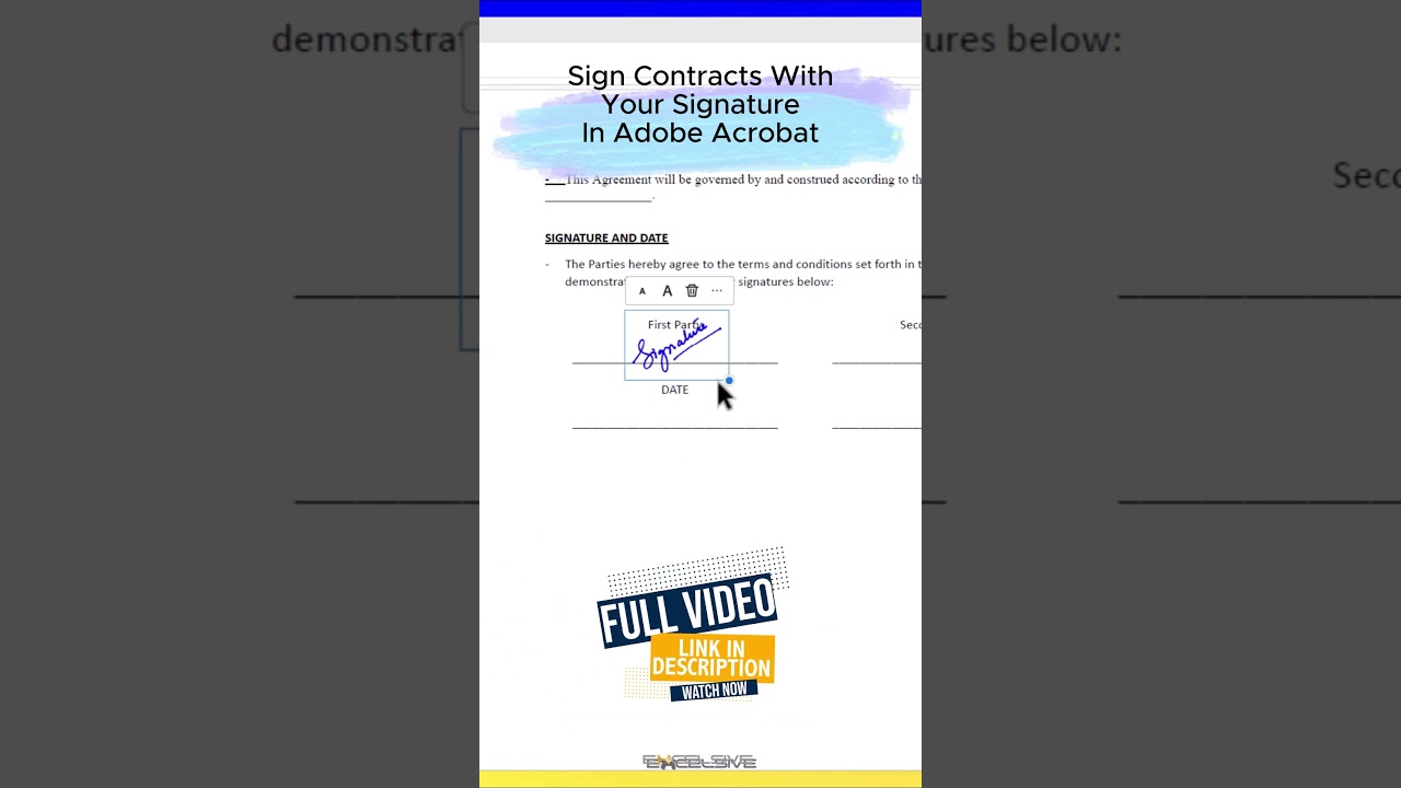 Create & Use Electronic Signature on PDF, Word, Outlook & Excel 1  #tutorial #esignature #esign