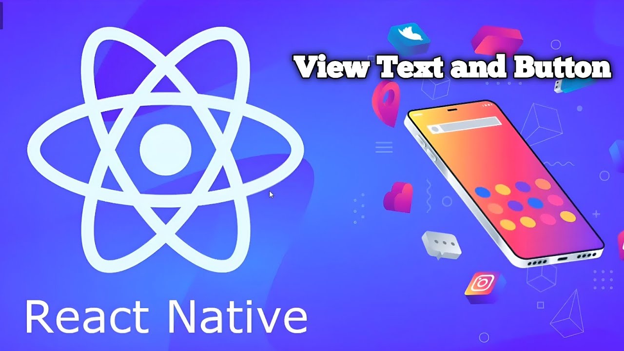 React Native tutorial #5 View Text and Button