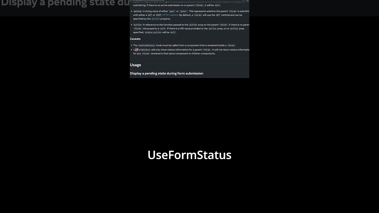 Keep This In Mind About useFormStatus In React.js 19 #reactjs #webdevelopment