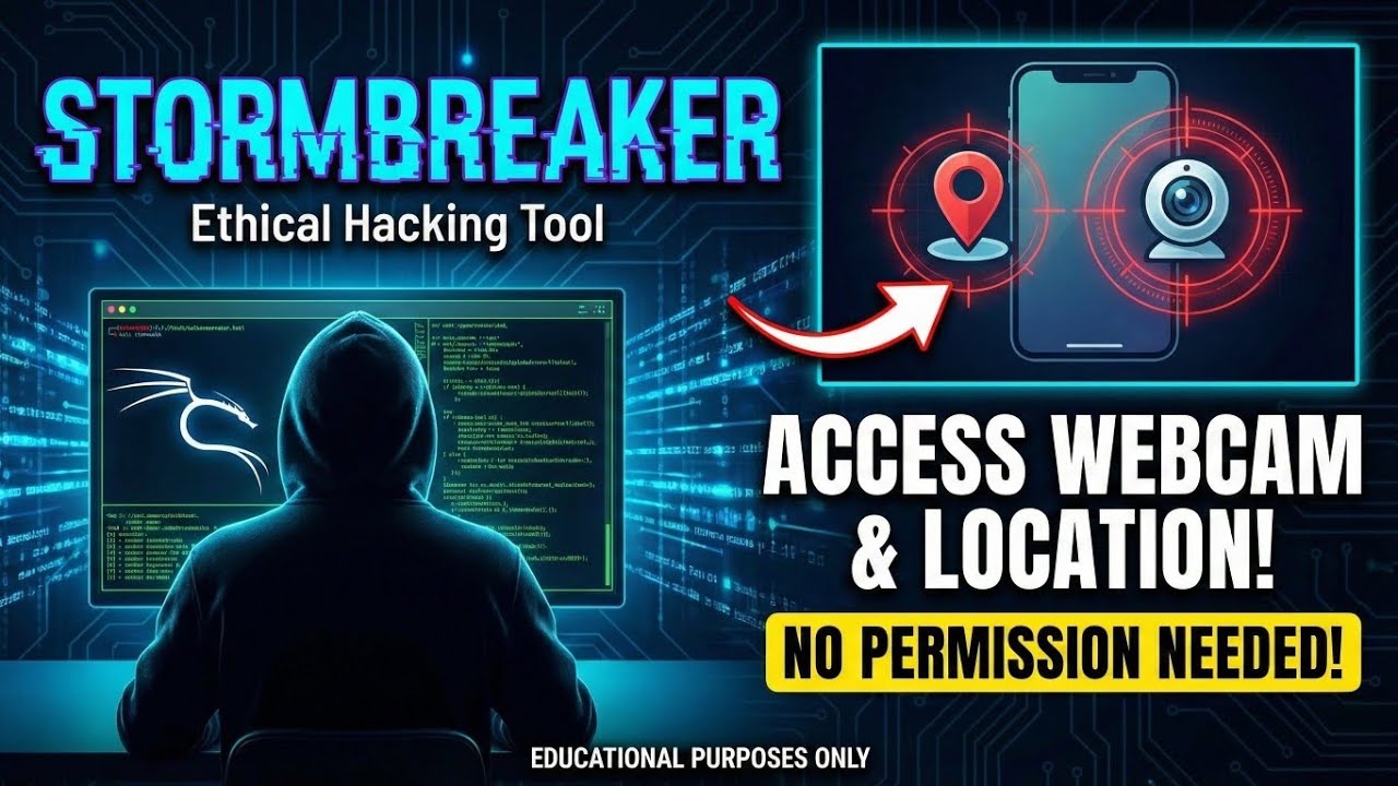 Access Webcam & Location Without Permission? 😱 StormBreaker