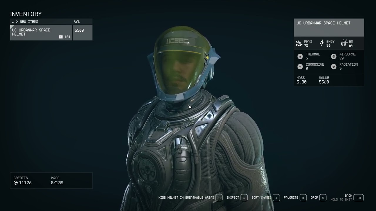 Starfield UC Urbanwar Space Helmet Console Command Cheat Code
