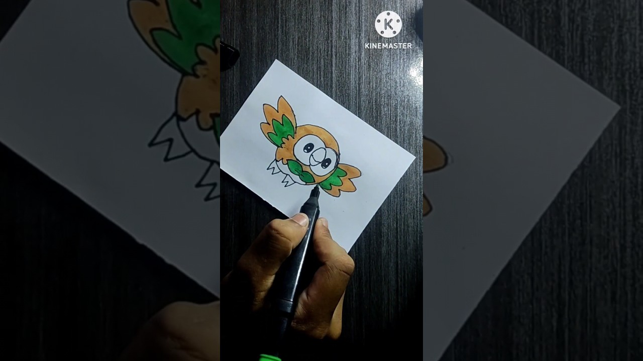 How to Drew a Rowlet 🥰                               #pokemon art part 4