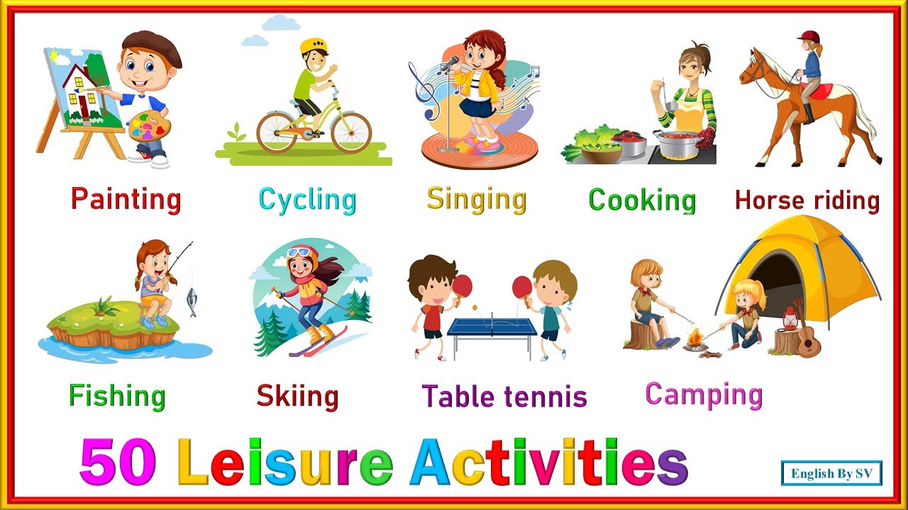 Learn Top 50 Hobbies and Leisure Activities | Learn English Vocabulary for Beginners