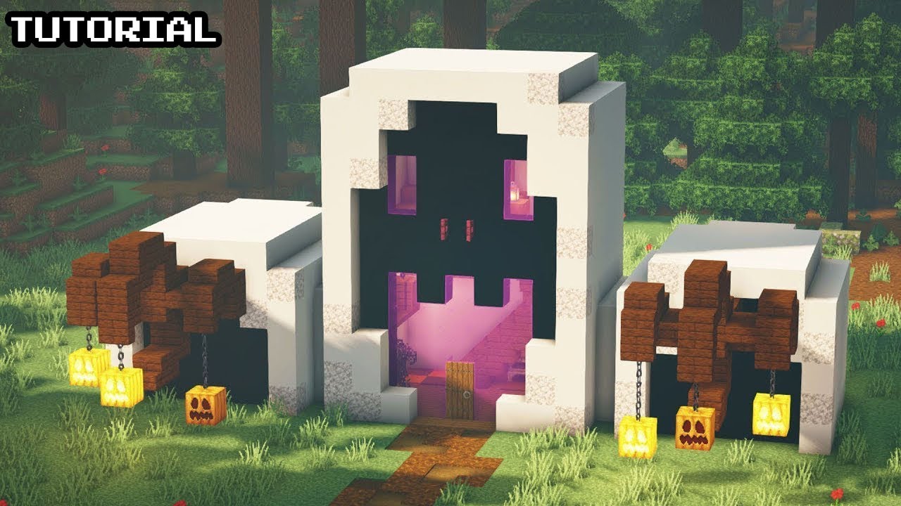 Minecraft : How to build a Halloween Ghost House Tutorial 🎃 - Minecraft ...