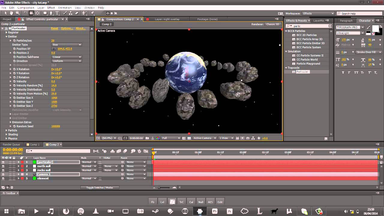 [After effects Tutorial] How to manipulate 3D objects in Element 3D