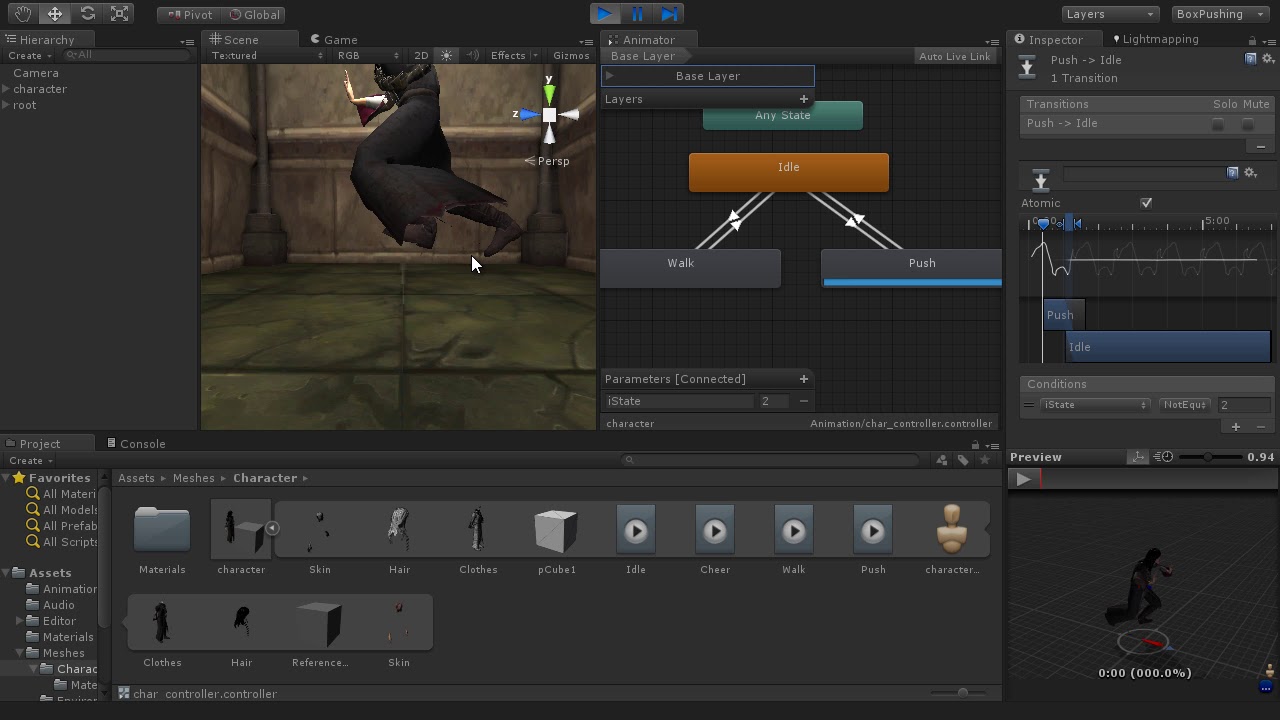 Unity 3D Completing the State Machine