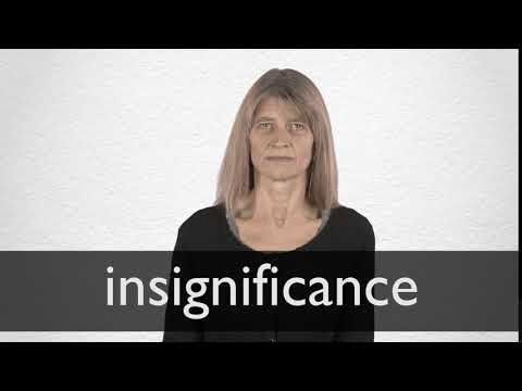 INSIGNIFICANCE definition and meaning | Collins English Dictionary