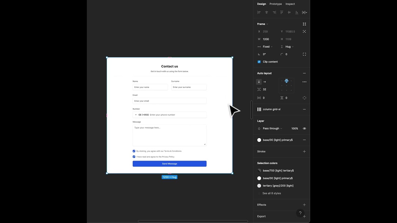 Responsive Forms Design in Figma