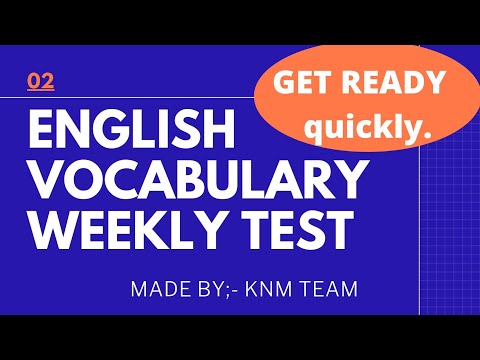 synonyms। weakly test। english grammer।
