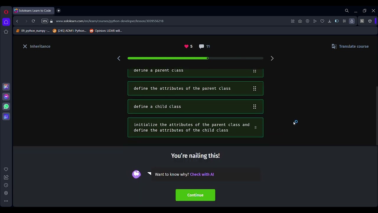 70 Inheritance | Python Developer | Sololearn