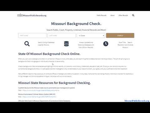 Missouri Background Check (Online Search Direct)
