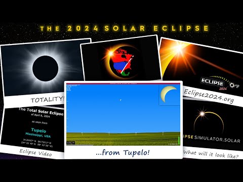 The Total Solar Eclipse of April 8, 2024 from Tupelo, MS