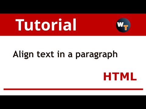 HTML Tutorial: How to align text in a paragraph