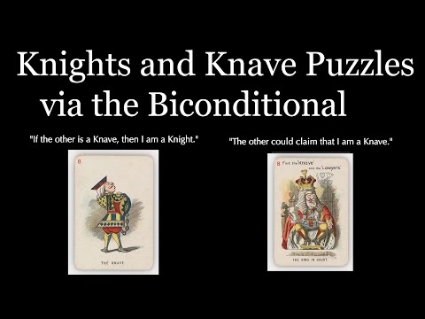 Knights and Knaves Logic Puzzle using the Biconditional [Discrete Math Class]