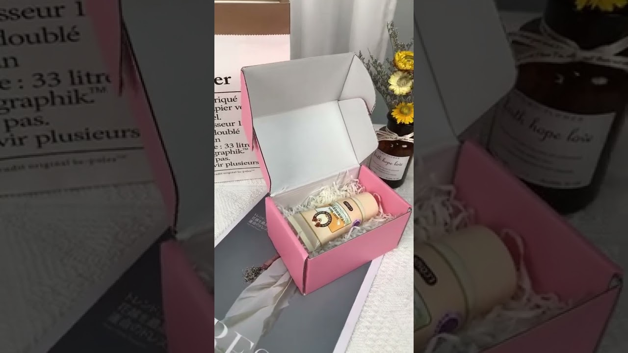 Packmuch pink shipping box