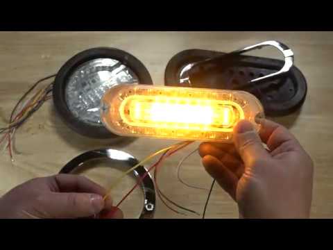 Buyers Products 6" Oval / 4" Round: STT, Reverse + Warning Light Combo! (close-up)