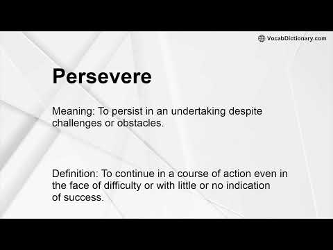 Persevere Meaning