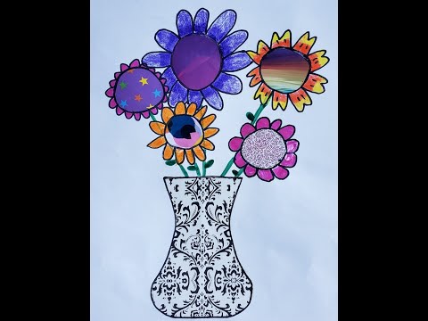 Spring Vase of Flowers Art Project – Art is Basic | An Elementary Art Blog