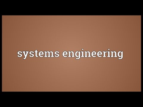 Systems engineering Meaning
