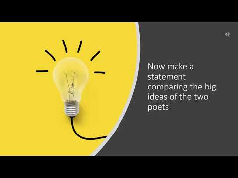 Anthology Poetry - How to write a comparison essay
