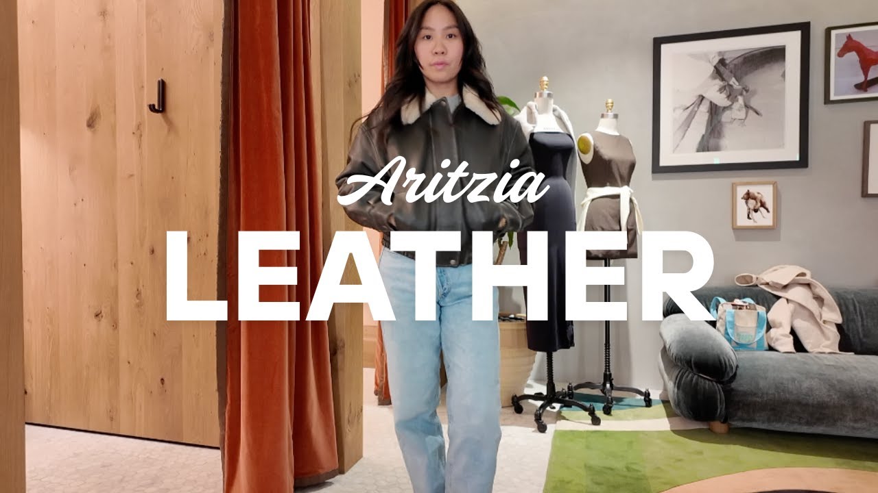 Aritzia Leather Jacket Collection| Try on and Review!