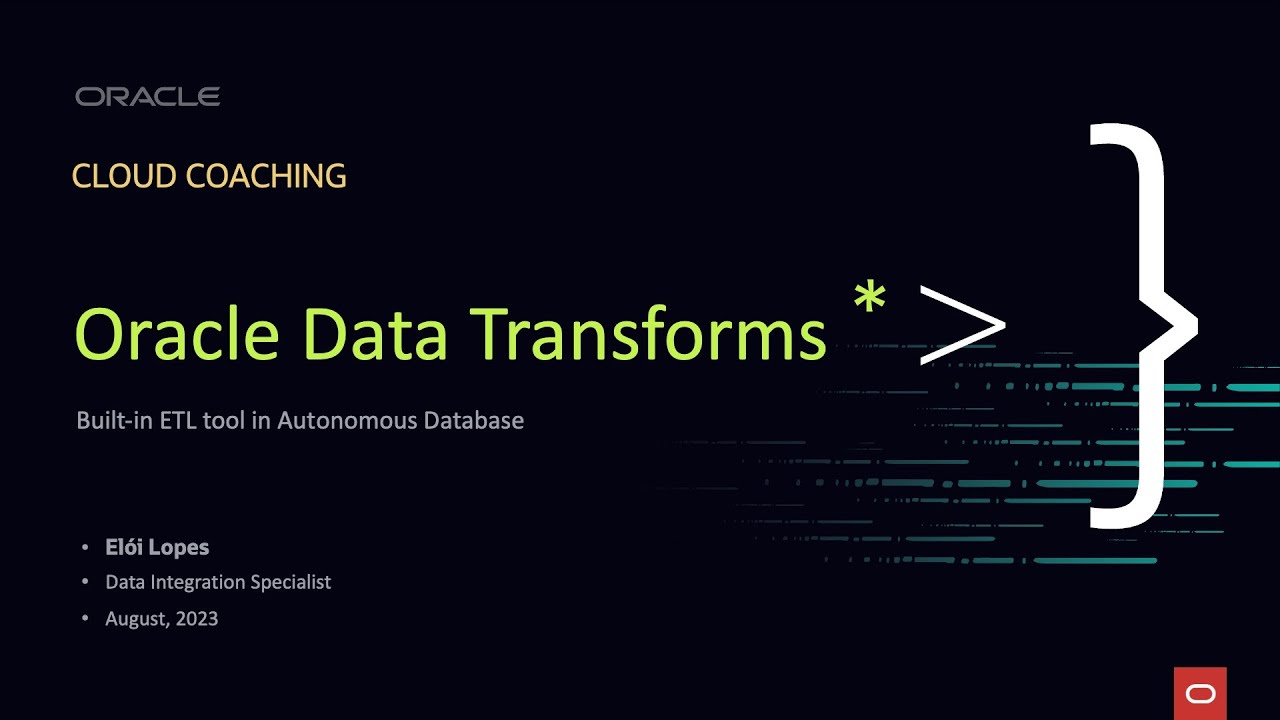 Oracle Data Transforms - Introduction