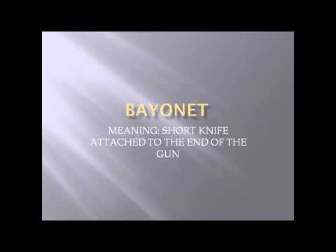 Meaning and Pronunciation of BAYONET