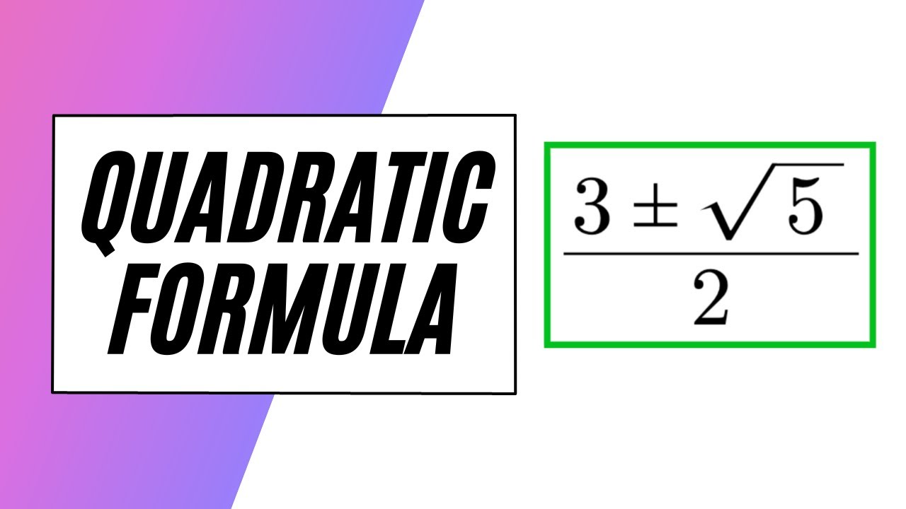 Use the GED Quadratic Formula!