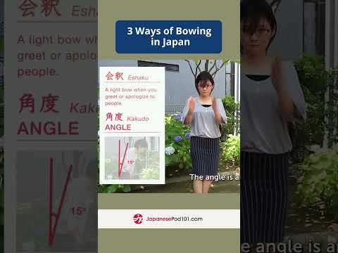 3 WAYS OF BOWING IN JAPAN 🇯🇵 #shorts #Japanese #JapanesePod101