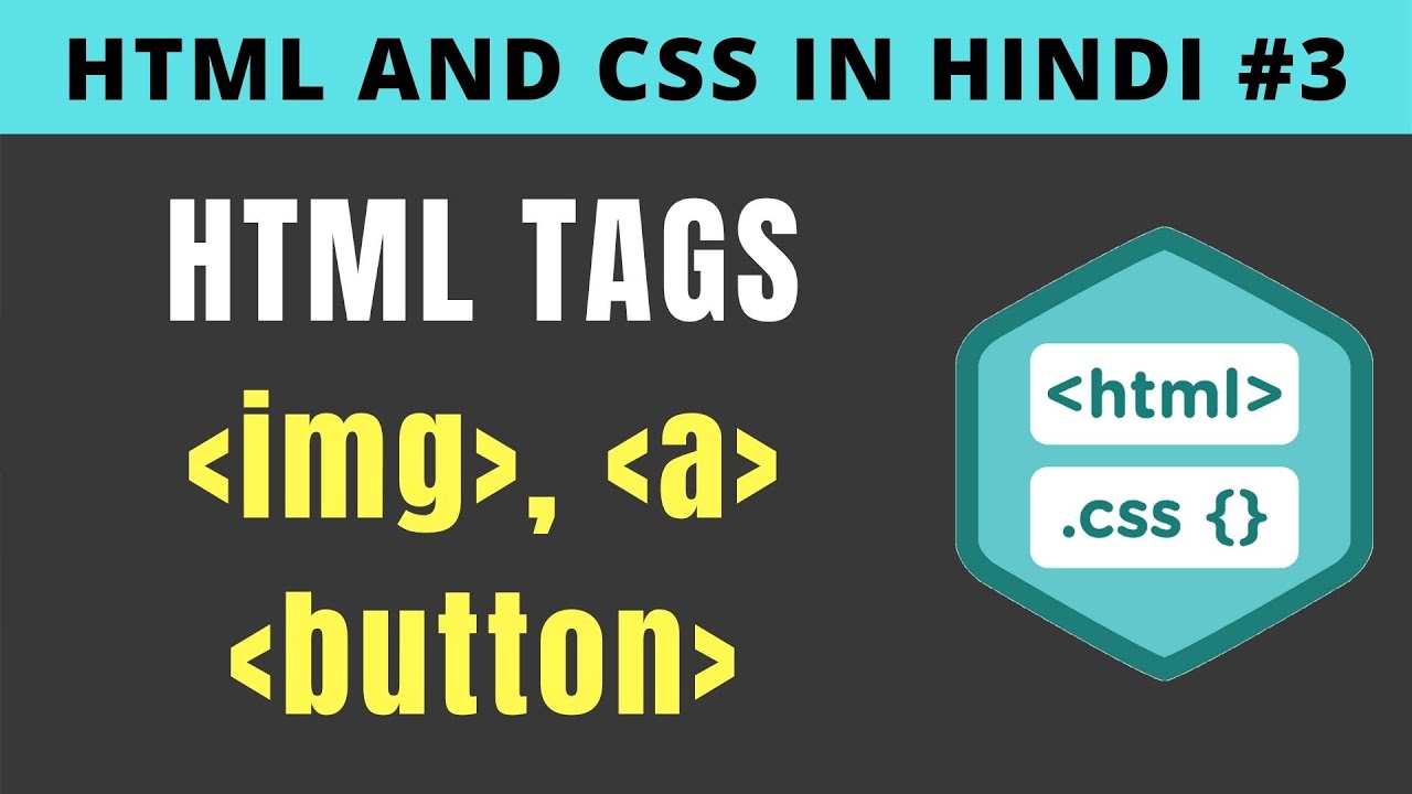 HTML Image, Anchor (Link) and Button Tags in Hindi - Tutorial #3