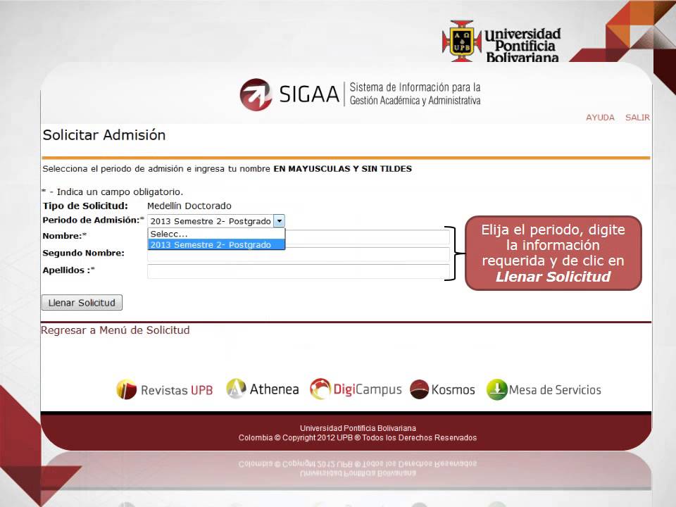 Instructivo admision Postgrados UPB