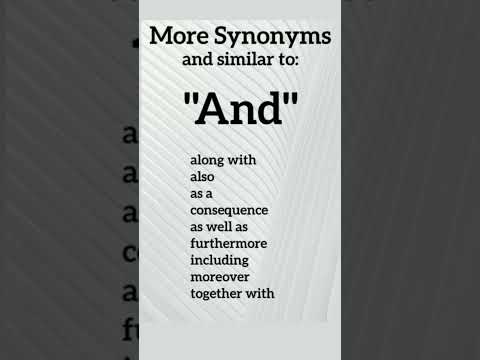 Synonyms for And | Avoid using And use this instead | And synonyms #shorts