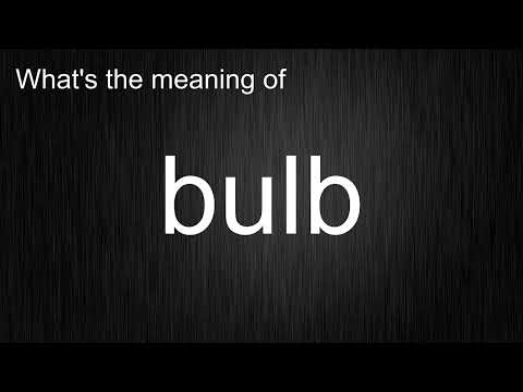 What's the meaning of "bulb", How to pronounce bulb?