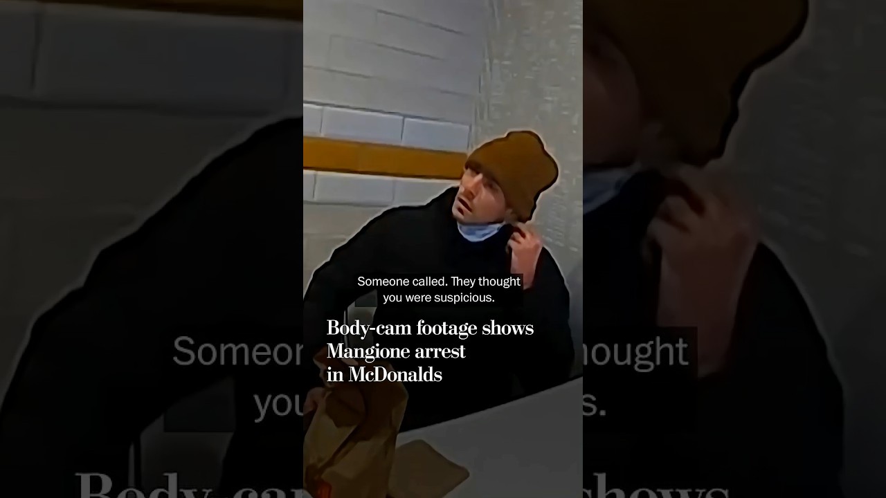 Body-cam footage shows Mangione arrest in McDonalds
