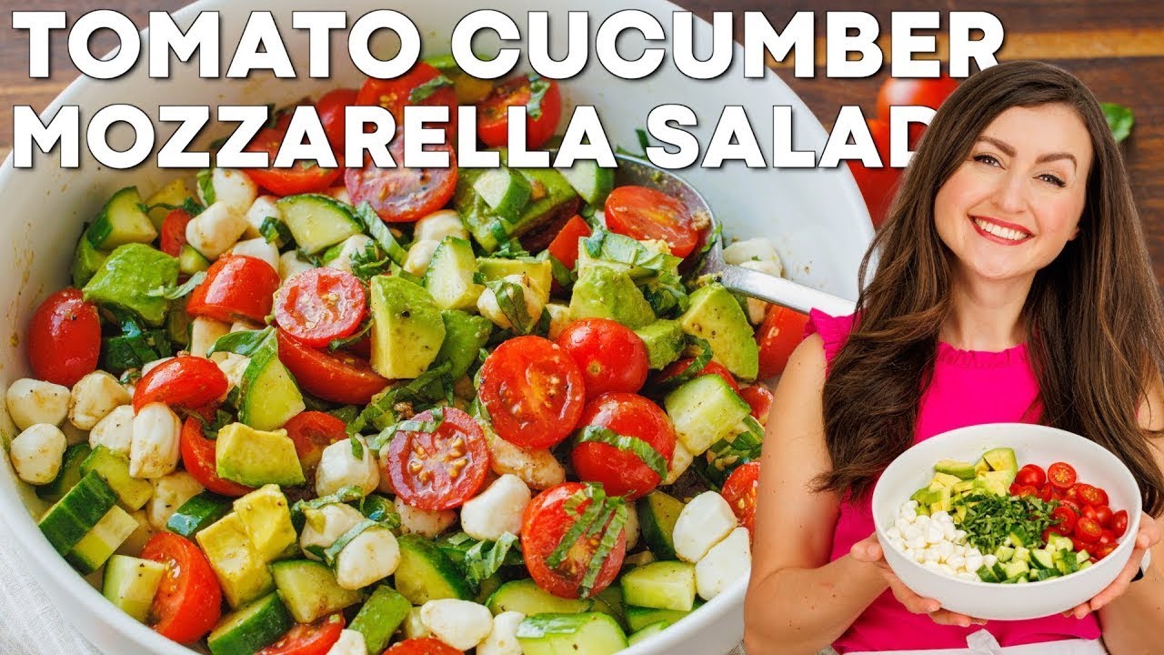 Tomato Cucumber Mozzarella Salad - Best Summer Salad!