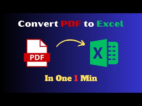 How to Convert PDF to Excel File?