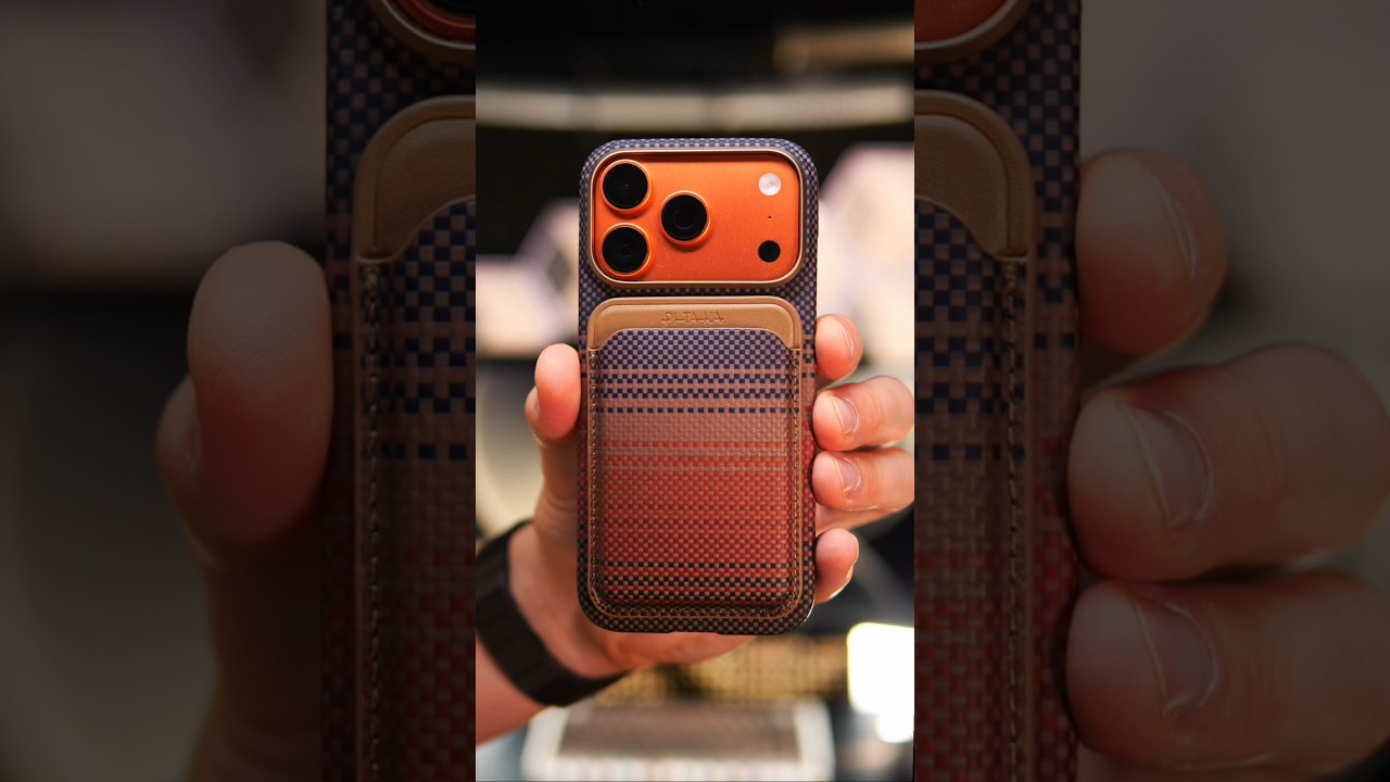 The Pitaka Sunset series for iPhone 17 Pro in Cosmic Orange! 🍊 #iphone17pro #iphone17 #iphone