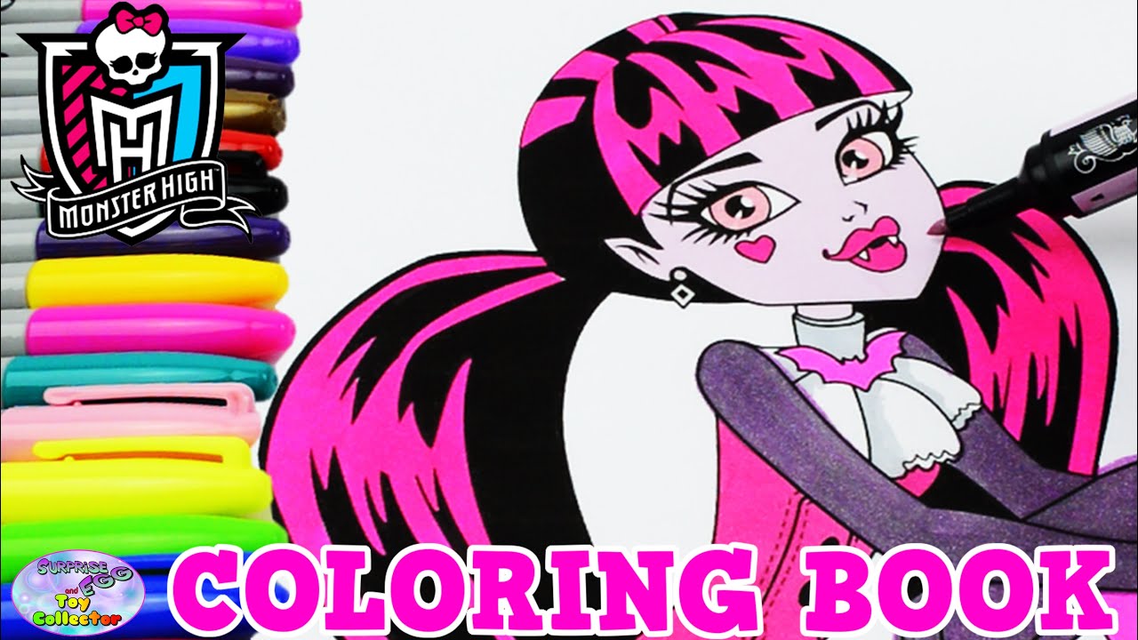Monster High Coloring Book Episode Show Draculaura MH Surprise Egg and Toy Collector SETC