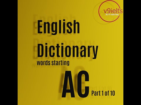 Ultimate English Dictionary words starting AC