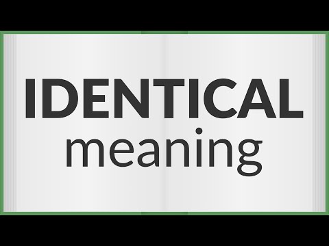 Identical | meaning of Identical