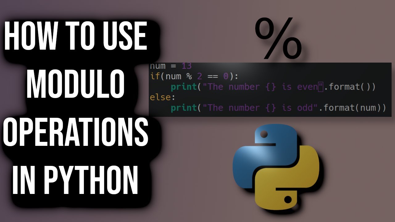 How To Use Modulo Operations In Python
