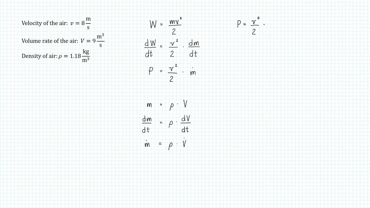 A fan is to accelerate quiescent air to a velocity of 8 m/s | Quizlet
