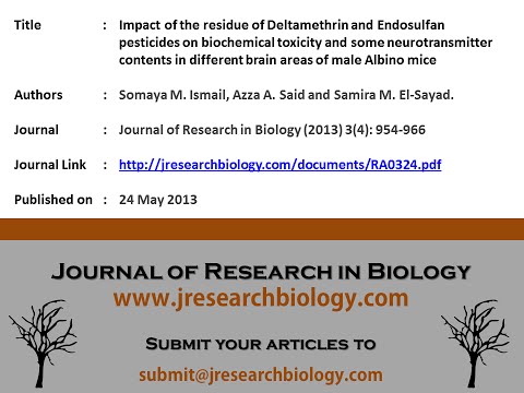 Impact of the residue of Deltamethrin and Endosulfan pesticides on biochemical toxicity