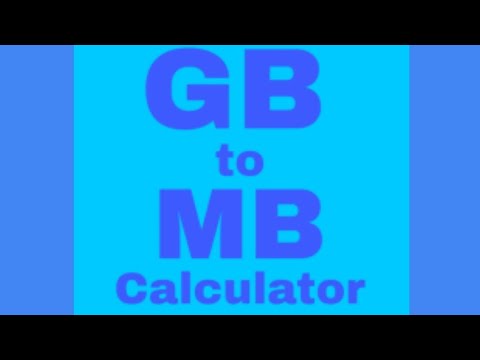 Mb To Gb Converter Calculator